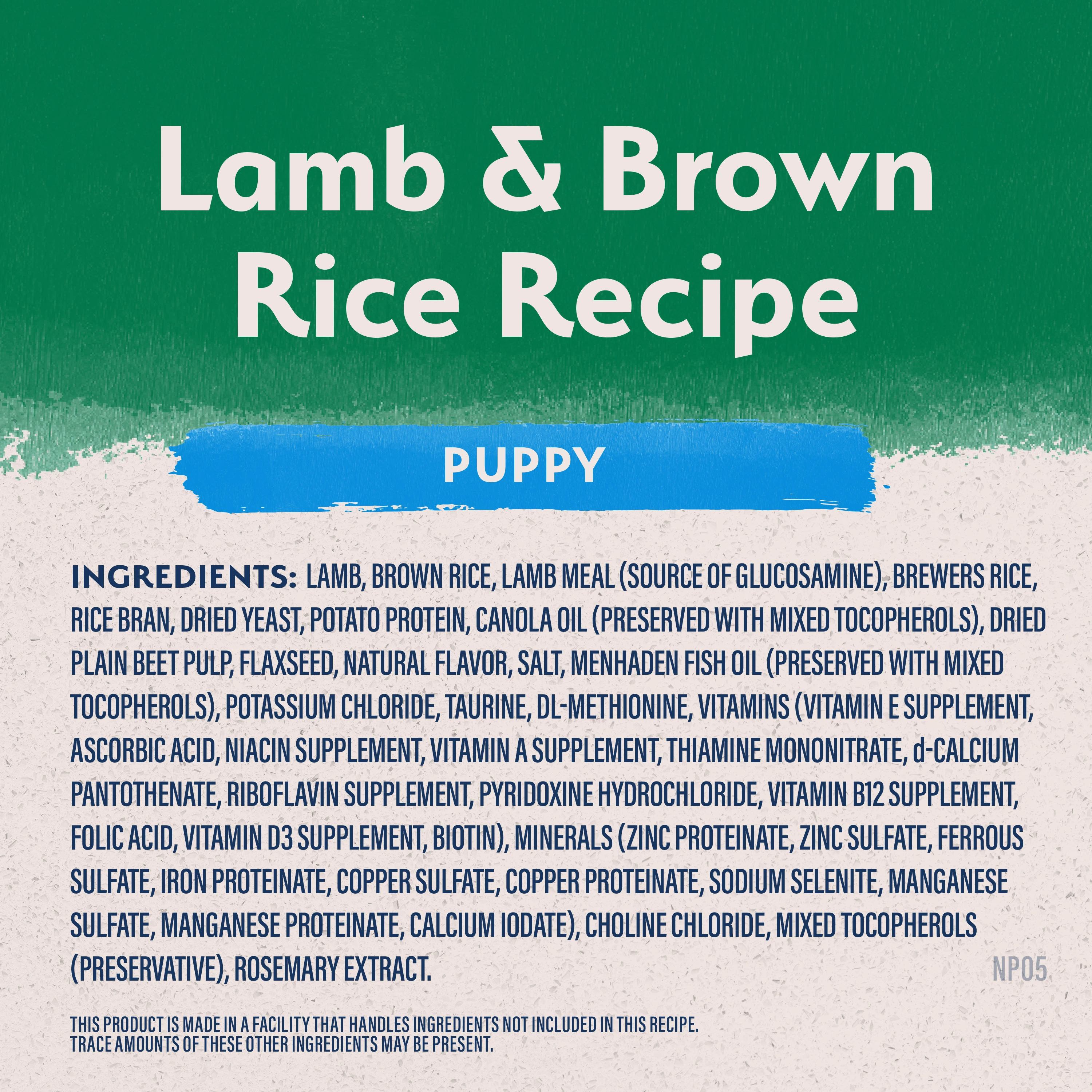 Lamb & Brown Rice Puppy Recipe - Natural Balance Pet Food Natural ...